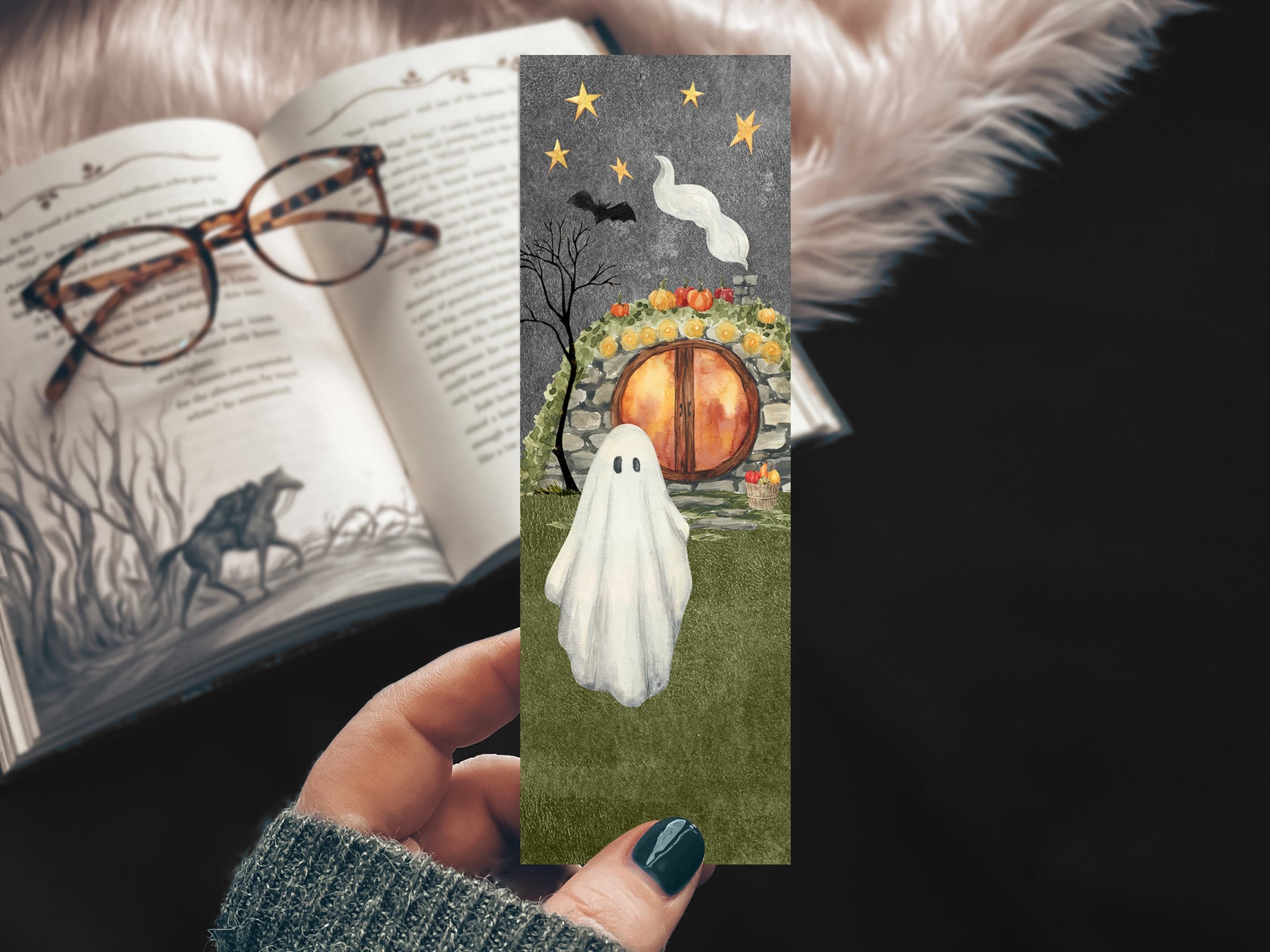 Spooky Ghost Hobbit Hole Bookmark – Mirkwood Scribes